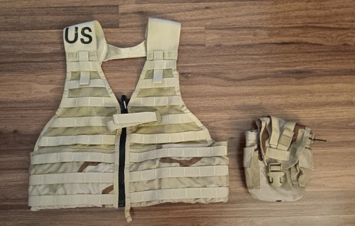 USGI Military FLC Fighting Load Carrier Tactical MOLLE Vest and Canteen ...