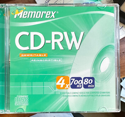Memorex CD-RW 1 PK Rewritable 700mb 80 Min Audio Recording Time | eBay