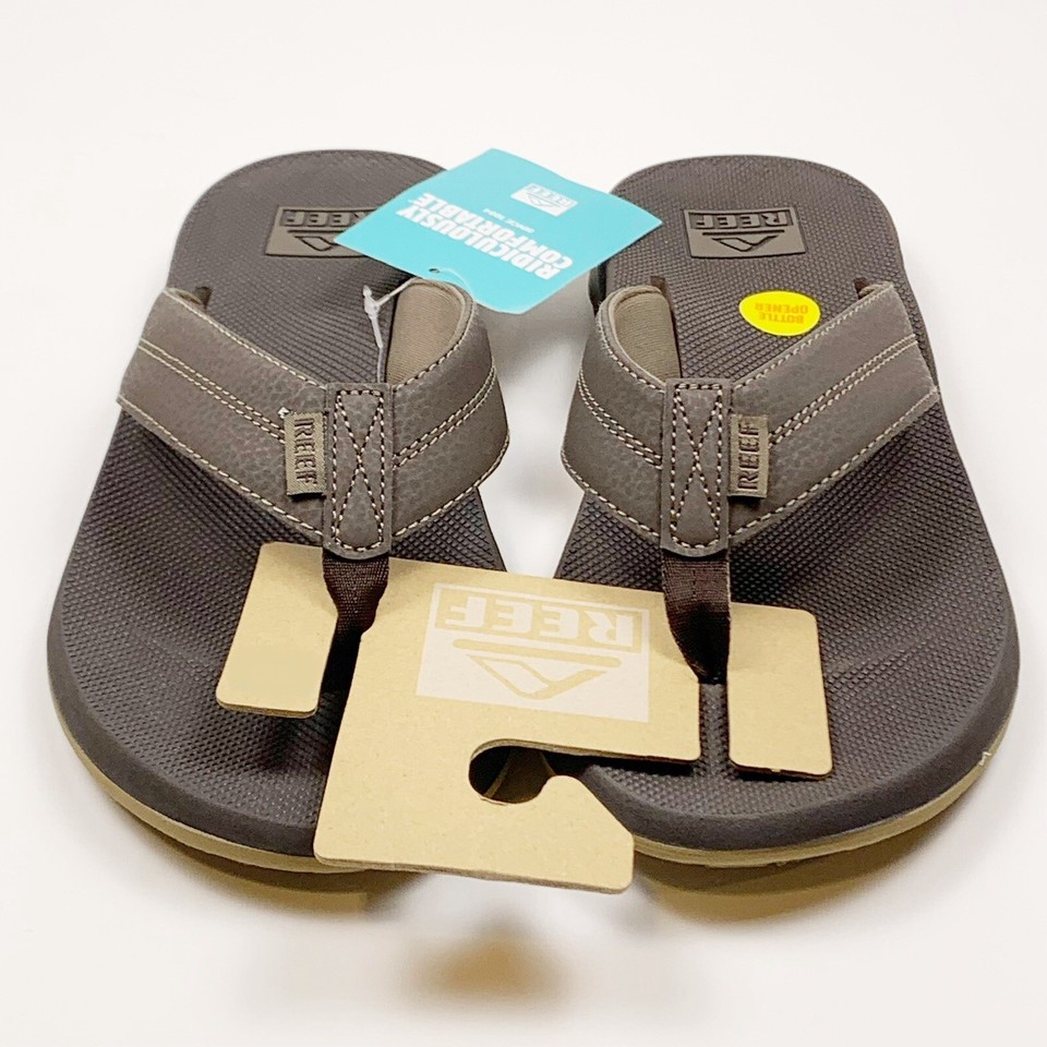 Reef Element TQT Sandals Brown Thong Flip Flop Bottle Opener Mens Sizes ...