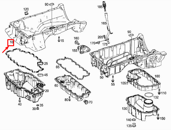 MERCEDES-BENZ E W213 Upper Engine Oil Pan A1770145400 GENUINE for sale ...