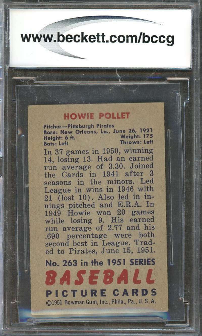 1951 Bowman - Howie Pollet #263 for sale online | eBay