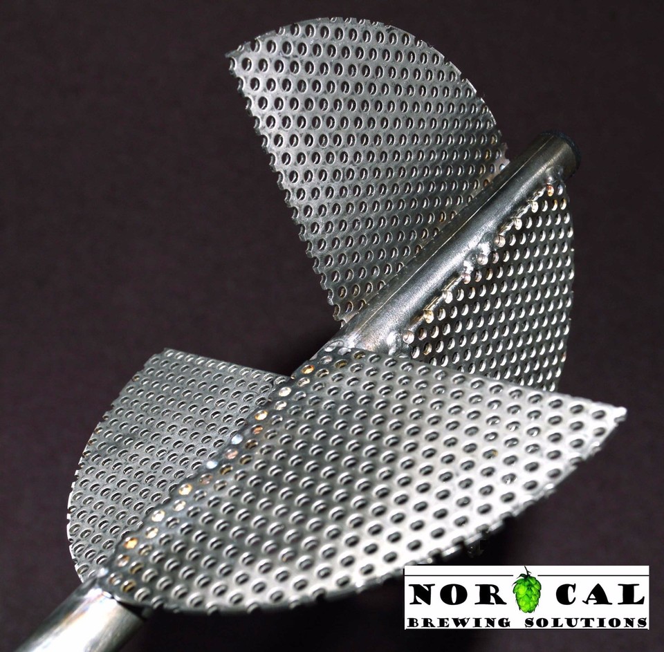 Stainless Steel STANDARD Whirpool Aeration Brew Paddle NO HEX BIT Stir ...