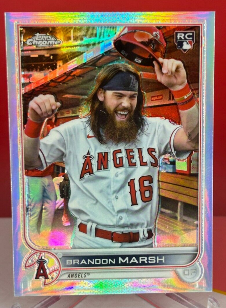 2022 Topps Chrome Brandon Marsh Rookie RC Image Variation Refractor SP ...