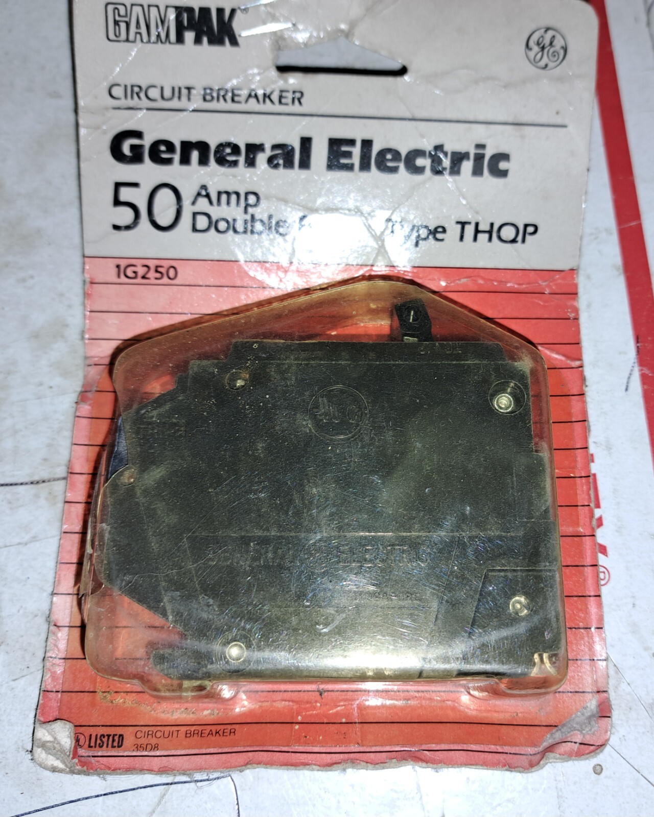 GE General Electric THQP250 Thin 50-Amp 2-Pole 120/240VAC Breaker NIB ...