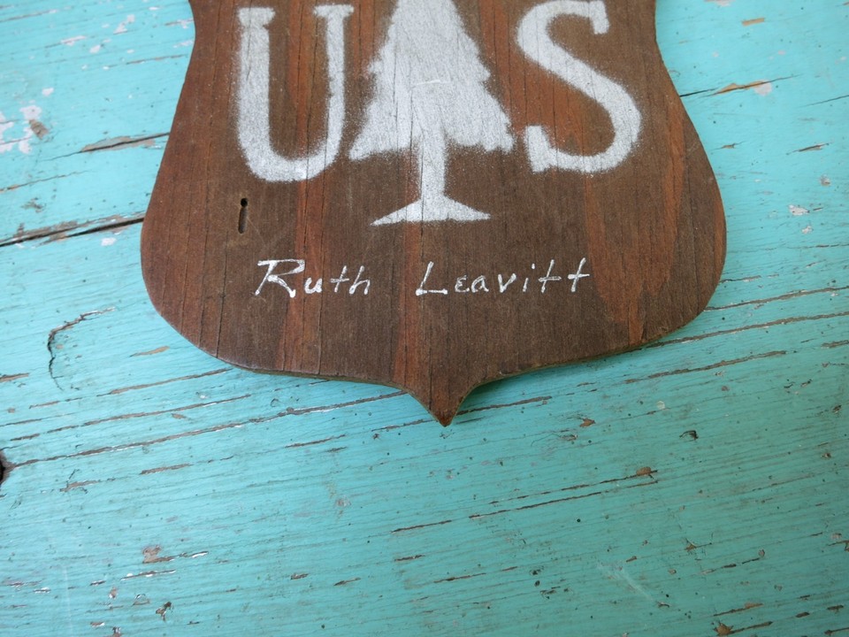 VINTAGE US FOREST SERVICE WOOD PLAQUE SIGN 1953 BITTERROOT NATIONAL ...