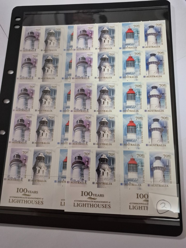 Australian Stamps Bulk Lot of 2015 Light Houses 70 cent MNH F/V over ...