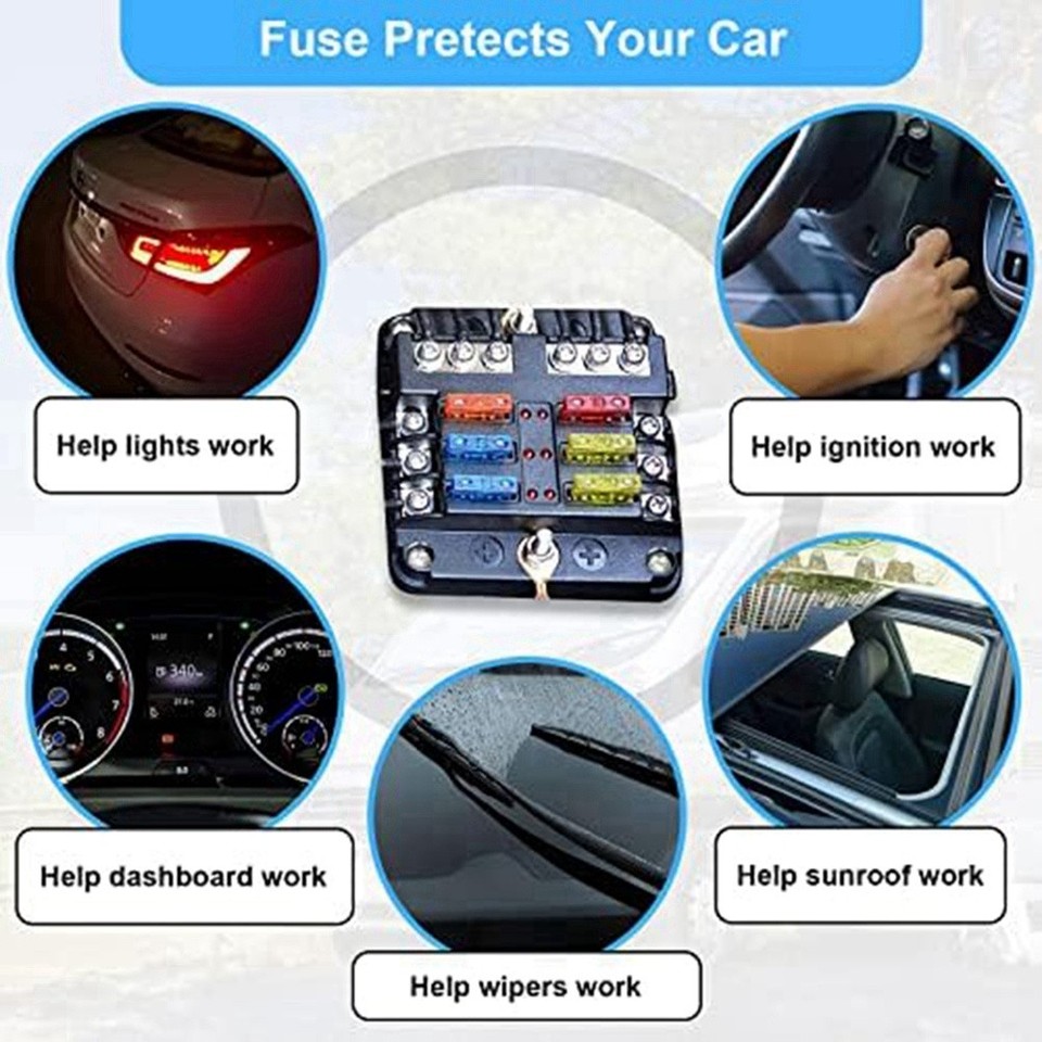 3X(300 Pieces of Car Fuse Combination Kit, Chip Car Fuses Standard ...