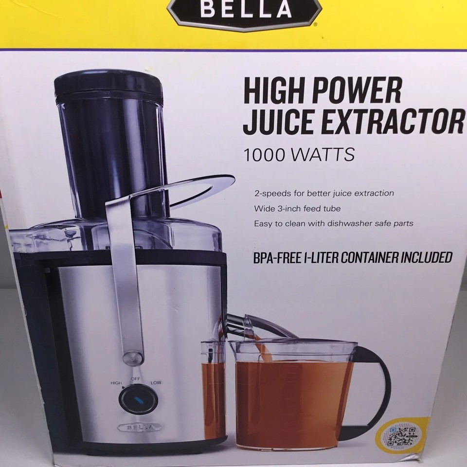 BELLA High Power Juice Extractor With 3" Feed Tube 1000W Stainless ...