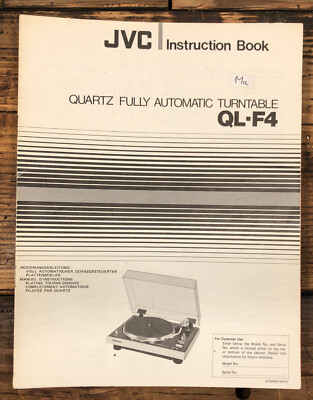 JVC QL-F4 Record Player / Turntable Owner / User Manual *Original* | eBay