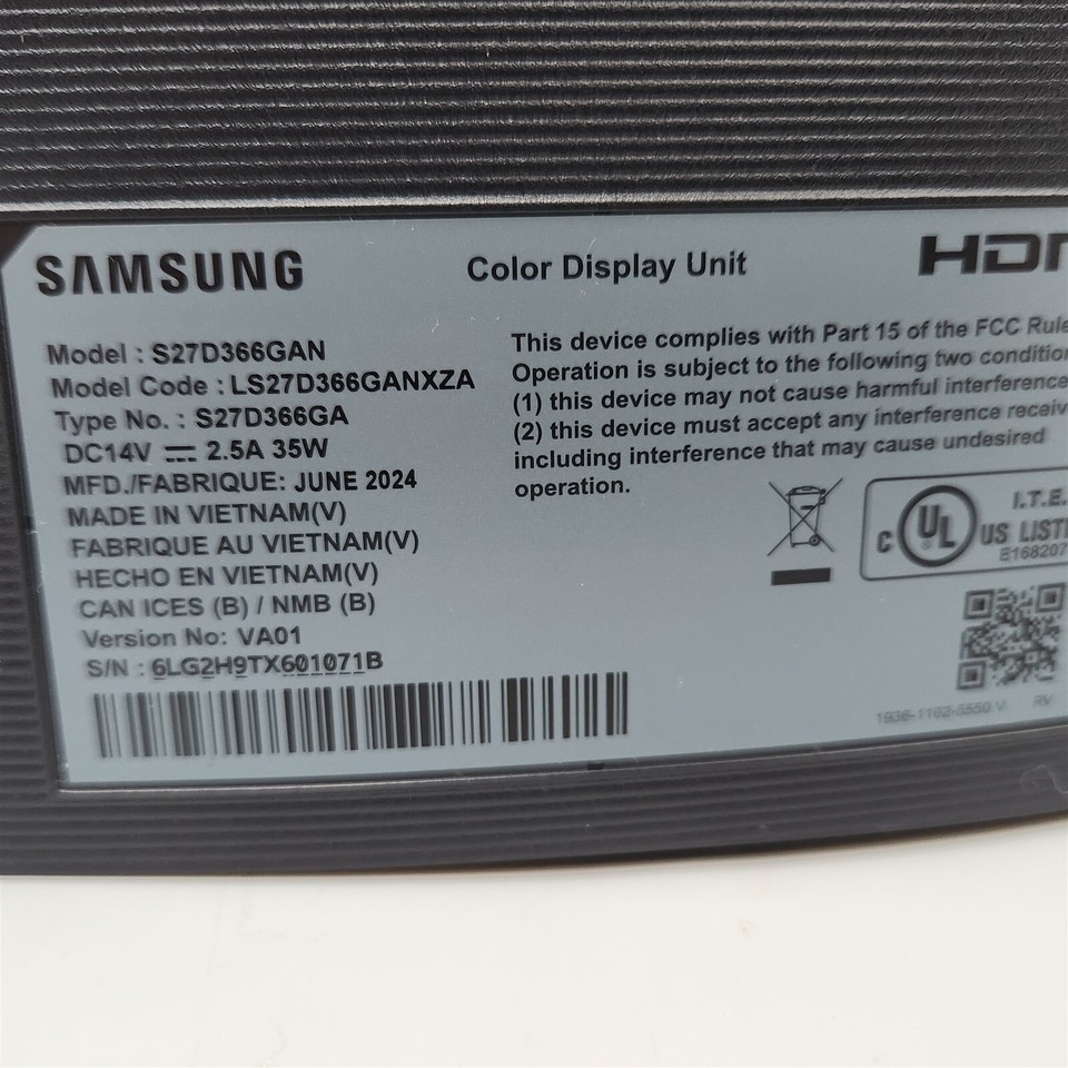 SAMSUNG 27" Essential S3 (S36GD) Series FHD 1800R Curved Computer ...