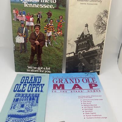 Vintage 1980s Nashville TN Paper Ephemera Maps Travel Brochures | eBay