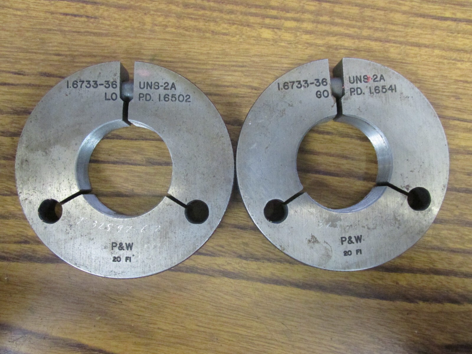 Go and No Go Thread Ring Gage Set 1.6733"-36 UNS-2A | eBay