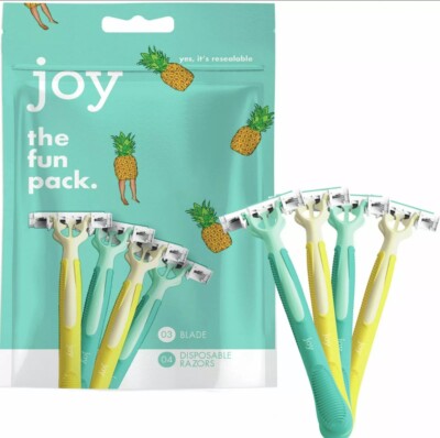 Joy Disposable Razors for Women, Fun Pack, 4 Razors | eBay