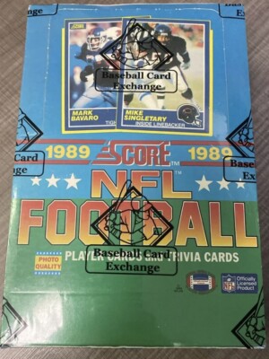 1989 Score Football Wax Box BBCE Near Mint Box 36 Packs | eBay