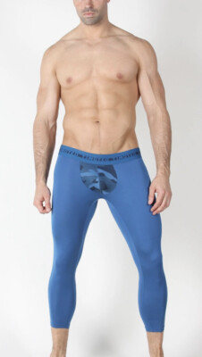 Timoteo Blue Aero Sport 2.0 Compression Tights Blue Camo Large L | eBay