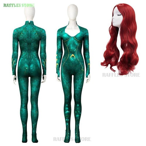 Aquaman Mera Cosplay Costume Halloween Jumpsuit Suit Carnival Women's ...