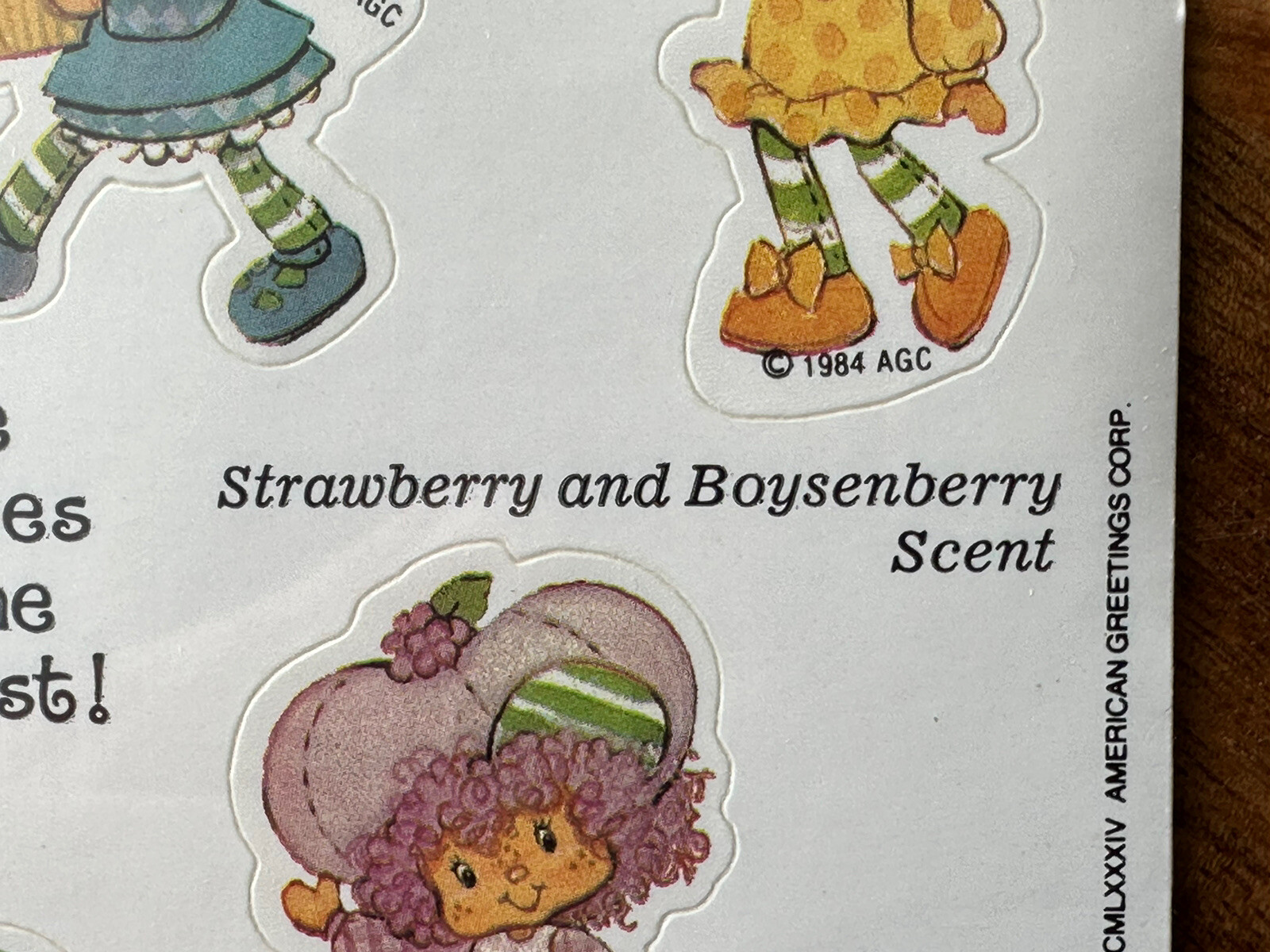Vintage Strawberry Shortcake Scratch-N-Sniff Scented Sticker Sheets ...