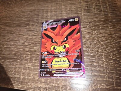 Nine Tailed Fox Naruto Pikachu Pokemon Card Rare limited 1st edition 9 ...