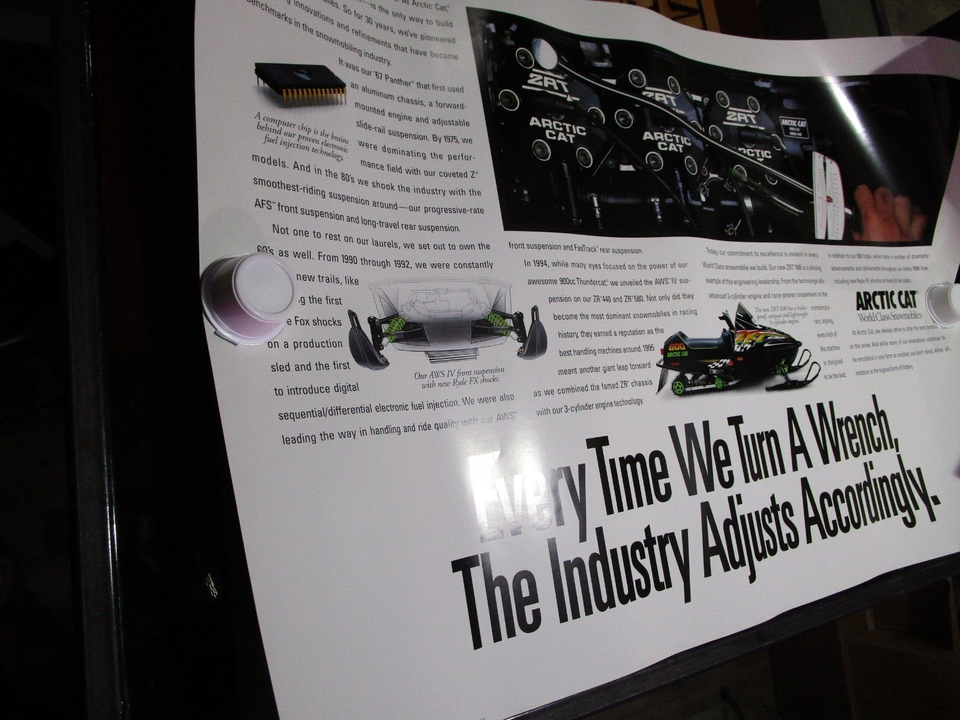 Arctic Cat "Every time we turn a wrench" poster 25"x38" | eBay
