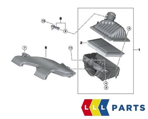 NEW GENUINE BMW MINI F45 F48 F39 F55 F56 ENGINE BAY AIR INTAKE DUCT ...