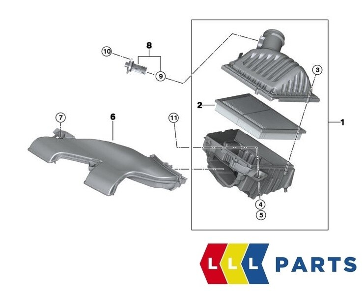 NEW GENUINE BMW MINI F45 F48 F39 F55 F56 ENGINE BAY AIR INTAKE DUCT ...
