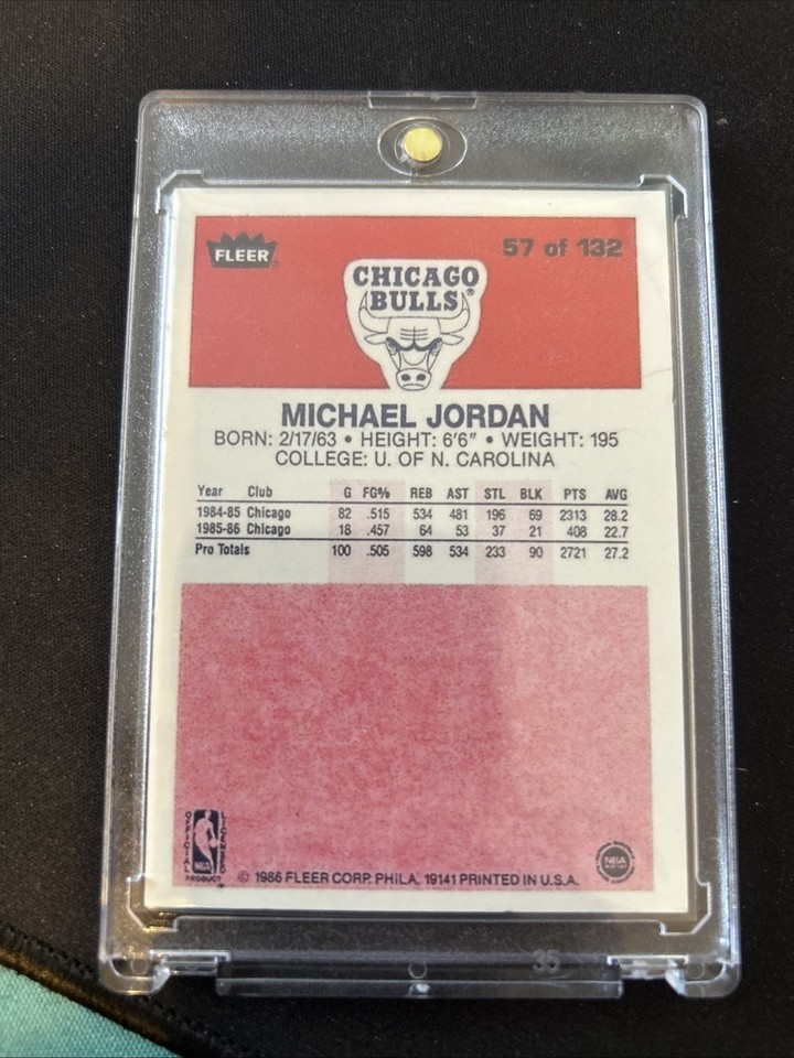 1986-87 Fleer - Michael Jordan #57 (RC) | eBay