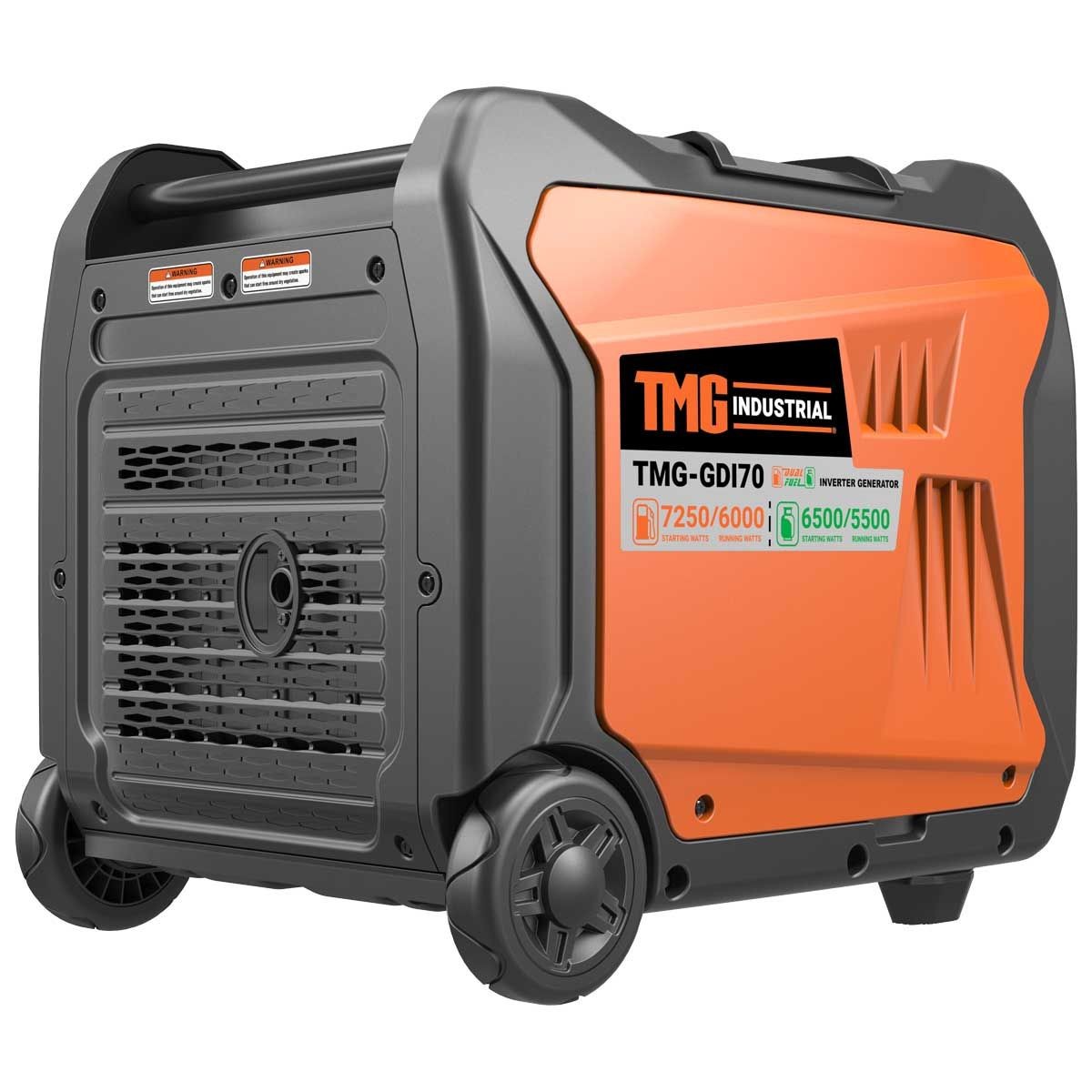 7250W Digital Inverter Hybrid Power Generator Dual Fuel 6.5hrs Support ...
