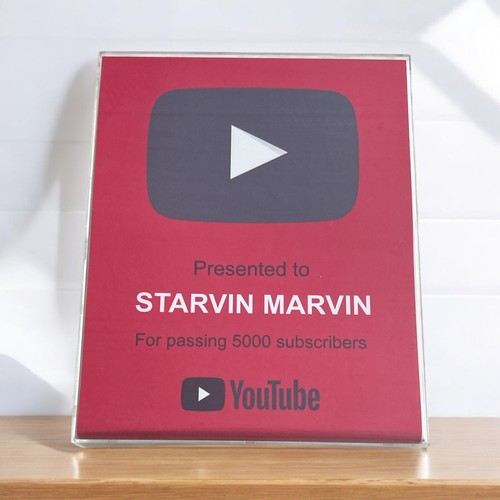 Red Play Button Award | Custom YouTube Plaque | eBay