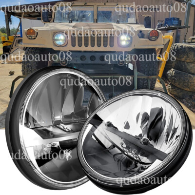 Fit Military Truck Hummer M998 M923 M35a2 Humvee 7" Round LED Headlight ...