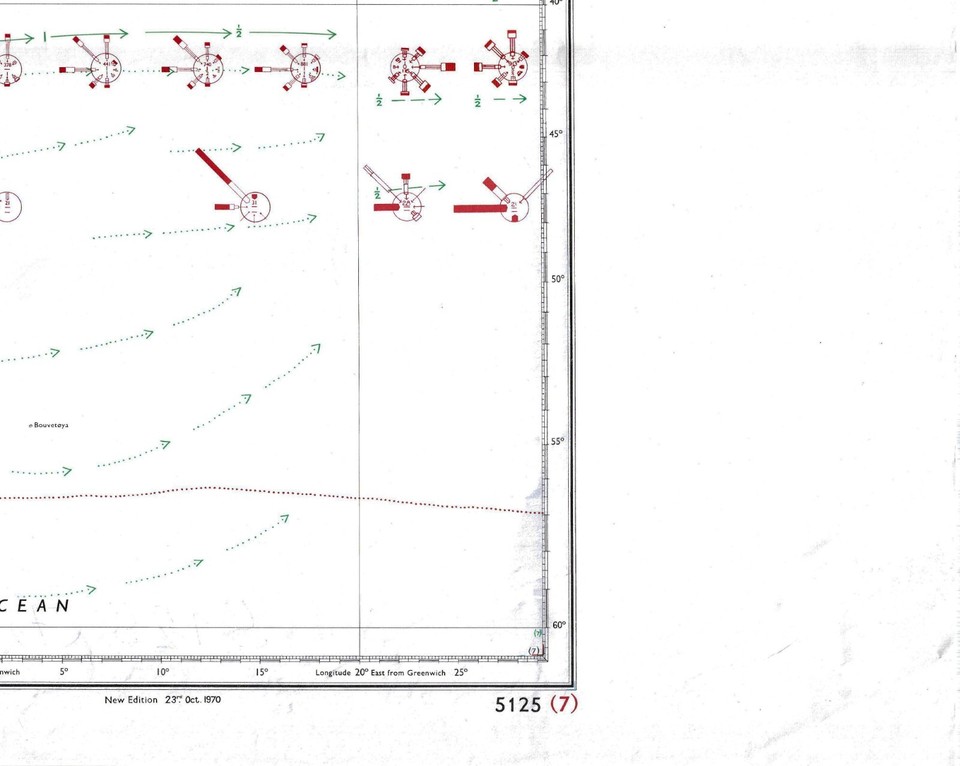 Admiralty 5125(7) Routeing Chart South Atlantic Ocean Map Chart ...