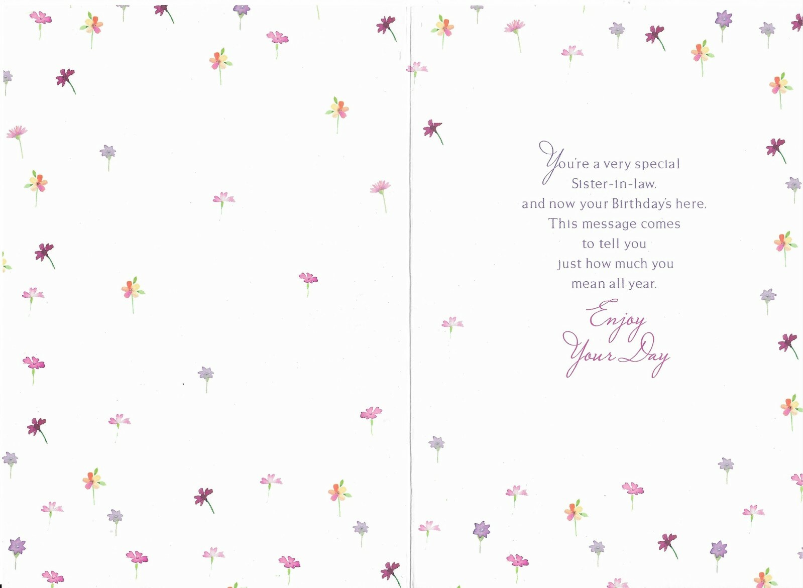 WITH LOVE SISTER IN LAW BIRTHDAY CARD EBay