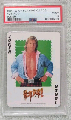 1991 WWF Playing Cards Hot Rod Roddy Piper Green Joker Card ~ PSA ...