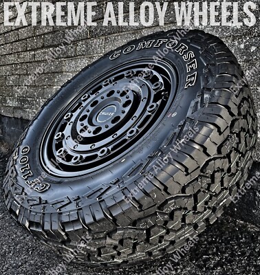 16" Black DS1 Alloy Wheels Mercedes Sprinter 6x130 + Comforser All ...