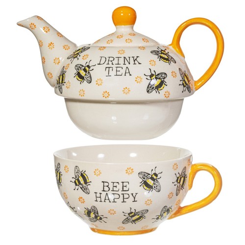 Sass&Belle Bee Tea For One Teapot Set Mug Cup Coffee Home Kitchen Gift ...