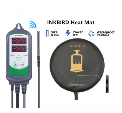 Inkbird Wifi Temp Controller Thermostat Heat Cool + Heating Mat Pad ...