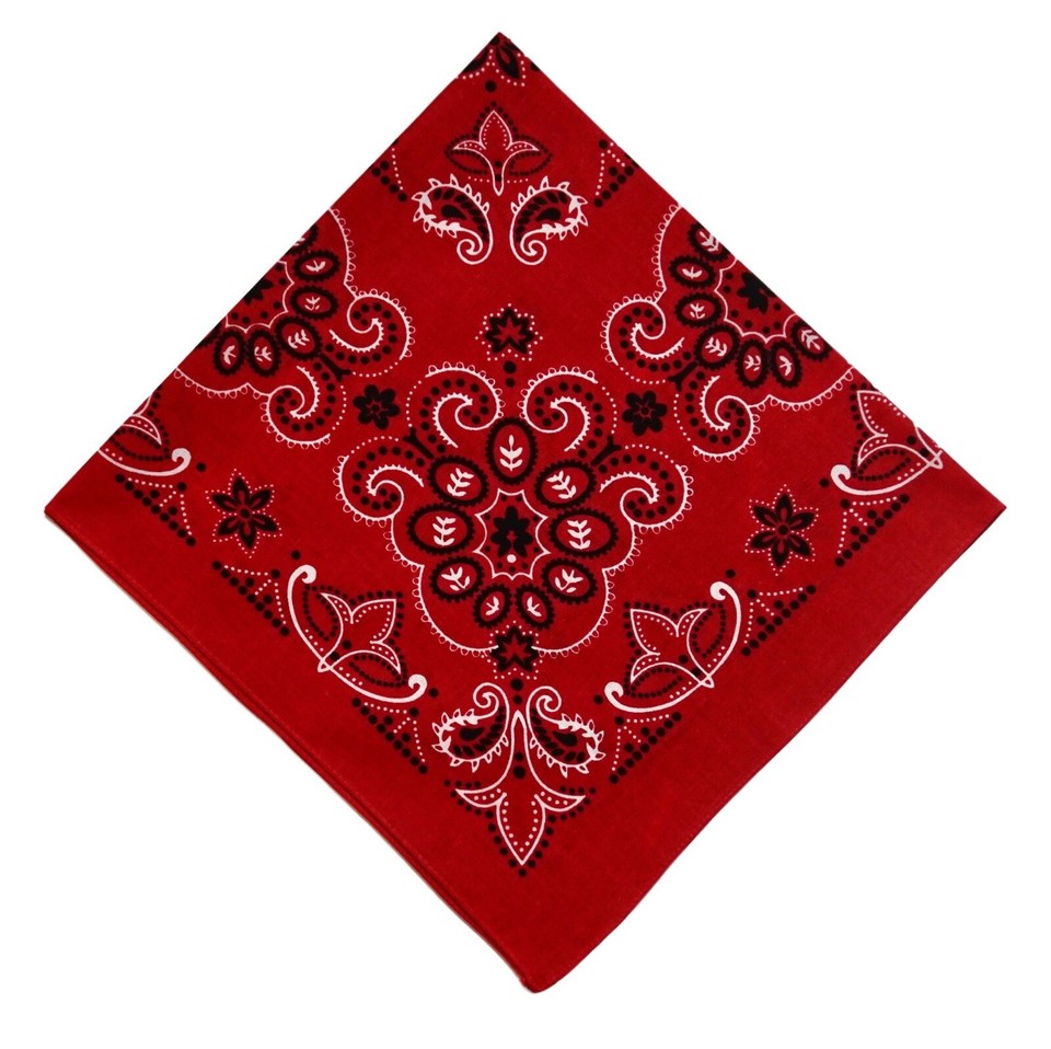 RED OVERSIZED Bandana Pack (3) XL X-Large 27” Square Paisley Sewing ...