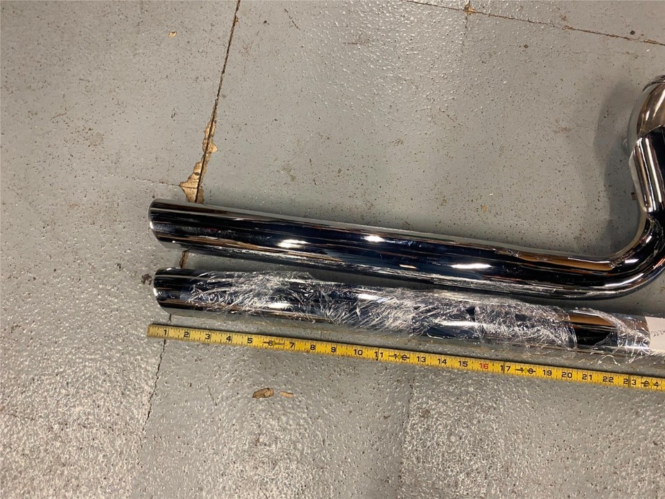 Custom Double Barrel Shotgun Exhaust High Pipes Harley Rigid hardtail ...