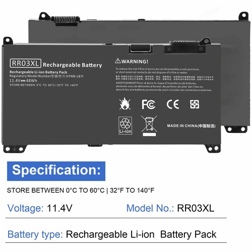 REPLACEMENT RR03XL BATTERY FOR HP PROBOOK 430 440 450 470 G5 48WHR ...