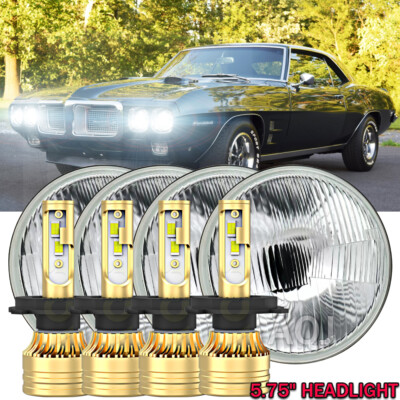 4pcs 5 3/4" 5.75 LED Headlights HI/LO Beam for Pontiac GTO Grand Prix ...