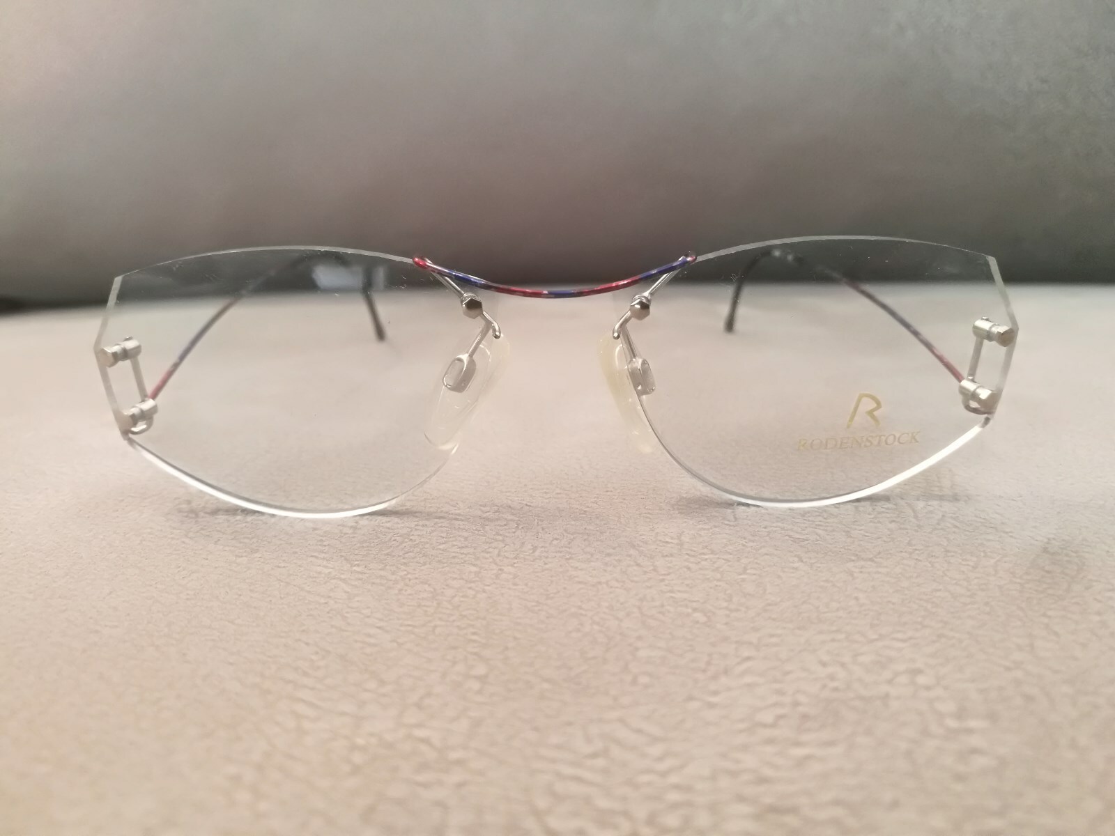 RODENSTOCK Wire Rimless Eyeglasses Frames R7186 C Color Purple Wine 56 ...