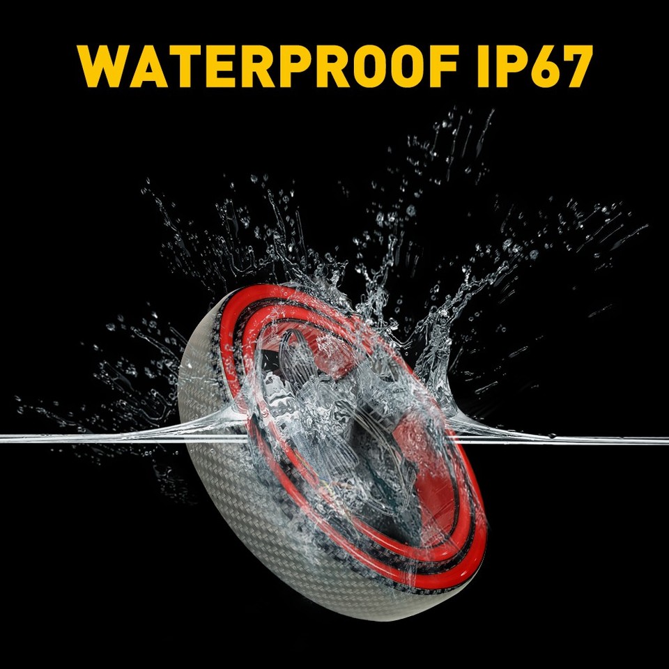 4Ft Patterns Fiber Carbon LED Car Light Tail Brake Bar Strip Rear ...