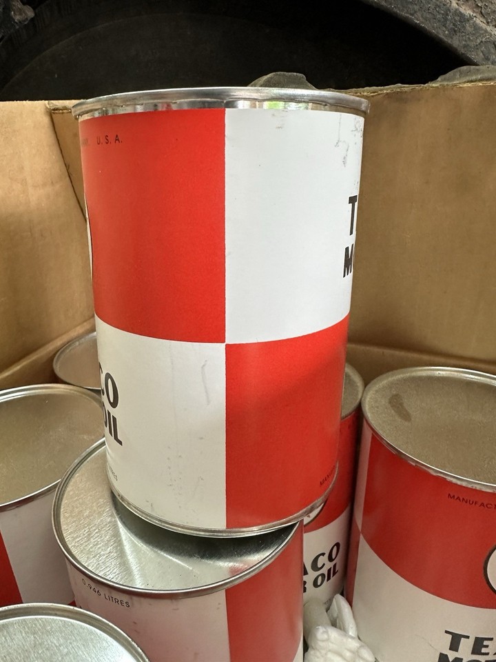 NEW LOT OF 36 Vintage TEXACO 1 QUART Display OIL Repro CANS Gas Station ...