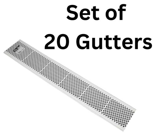 20-Pack 3ft White Vinyl Snap-In Gutter Guard Covers - Leaf & Debris ...