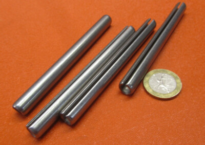 420 Stainless Steel, Slotted Roll Spring Pin, 3/8" Dia x 4.00" Length ...