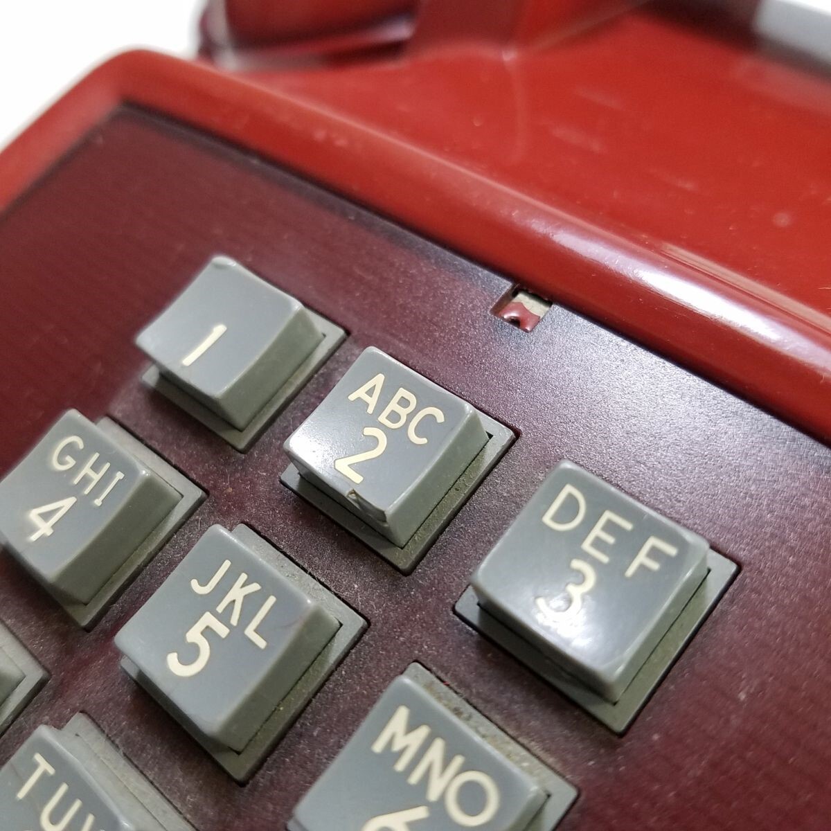 Vintage Western Electric Red Desk Phone Push Button 2500DM Bell System ...