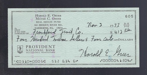 vintage 1973 HAROLD HAL GREER HOF NBA PHILADELPHIA 76ERS AUTOGRAPHED ...