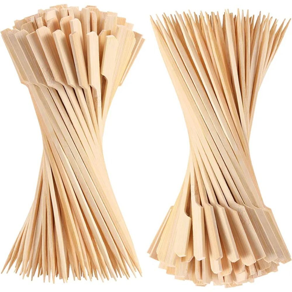 100Pcs Barbecue Tools Disposable Bamboo Sticks Bamboo BBQ Bamboo ...