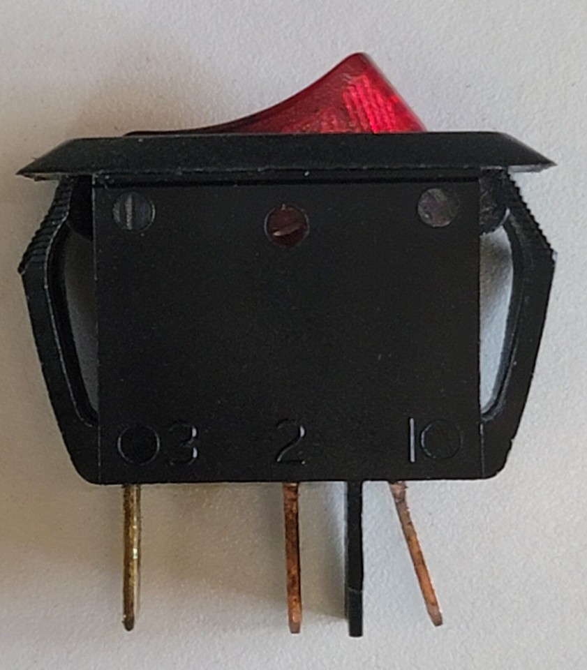 Carling On/Off Rocker Switch 12V Red Indicator Three Terminal RV ...