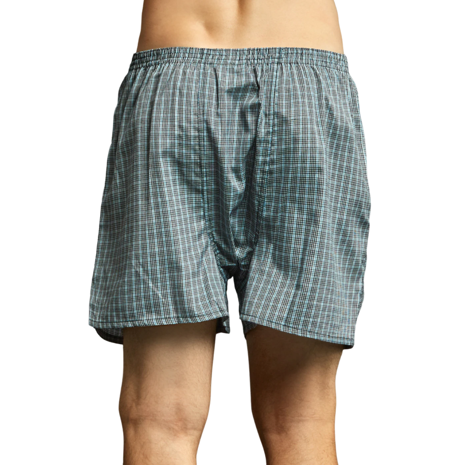 12 Pack Men's Boxer Shorts Random Mixed Color Pack Woven Relaxed Fit ...
