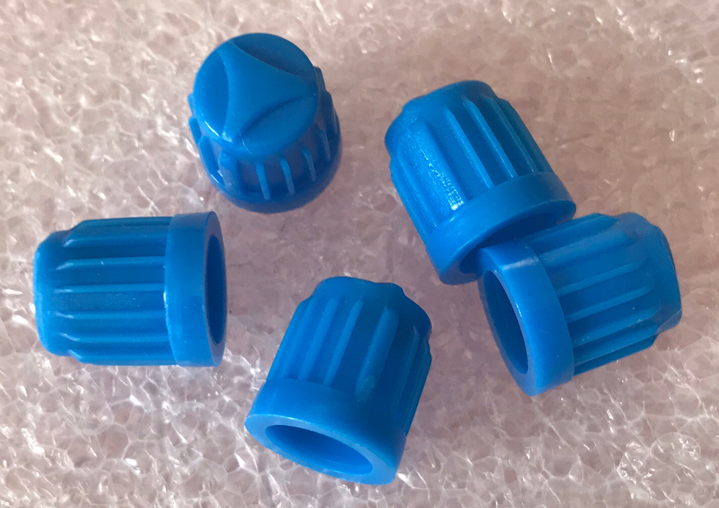 set of 5 BLUE VALVE STEM CAPS | eBay